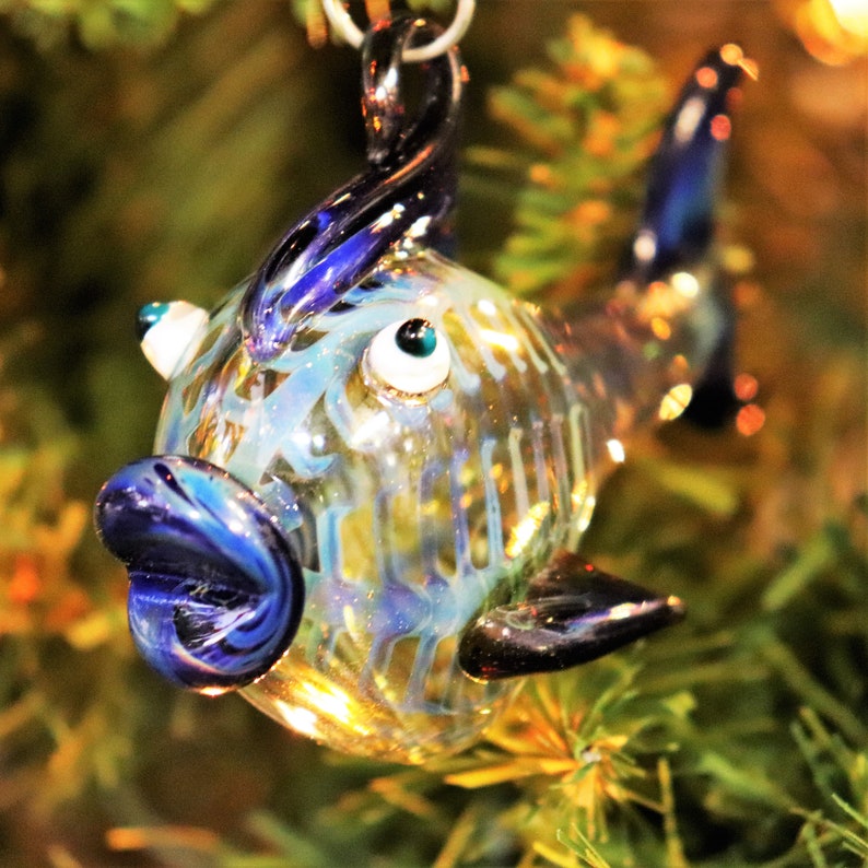 Whimsical Glass Fish Ornament Kissy Lips Funny Fish Gift - Etsy