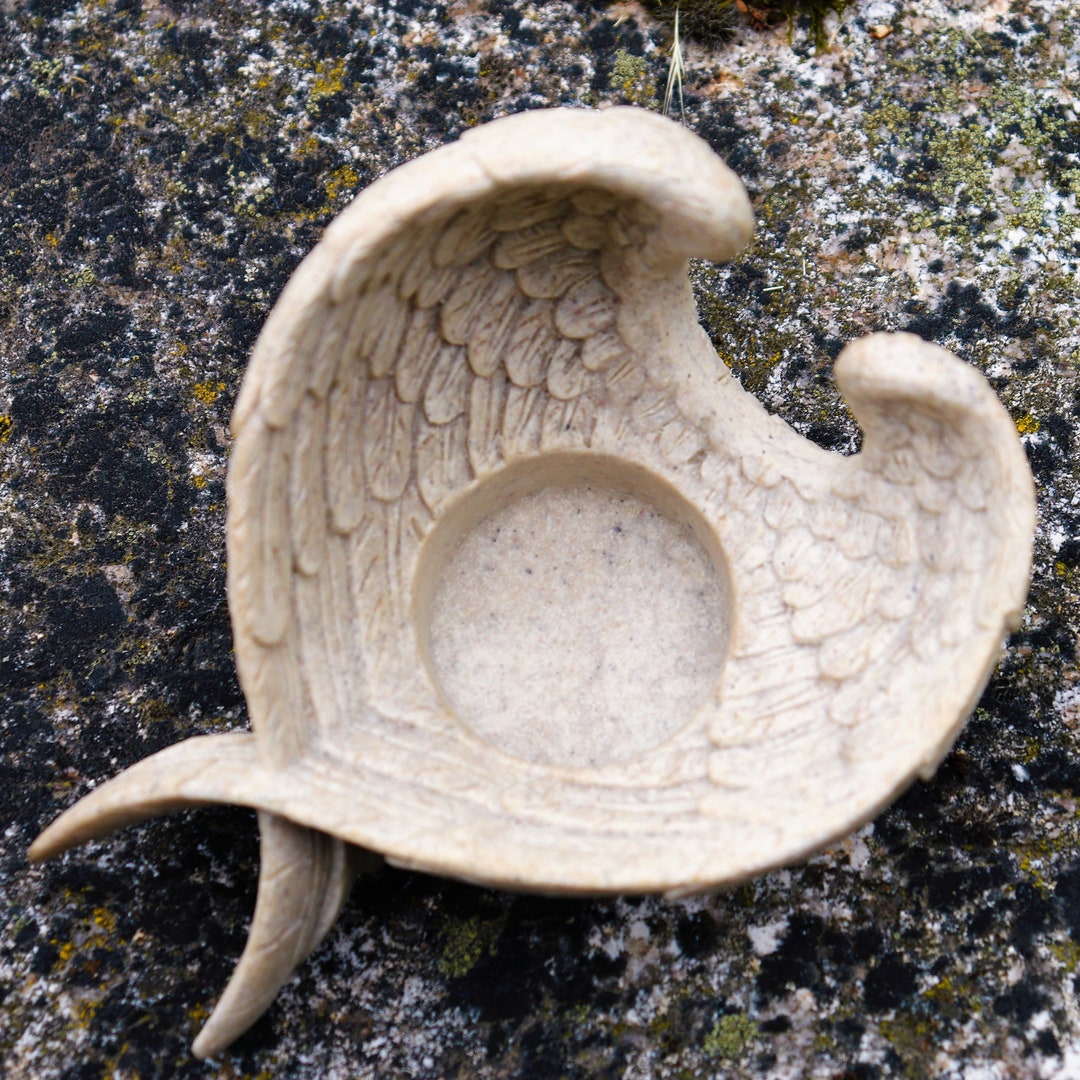 Decorative Base Natural Sandstone Angel Wings large - Etsy