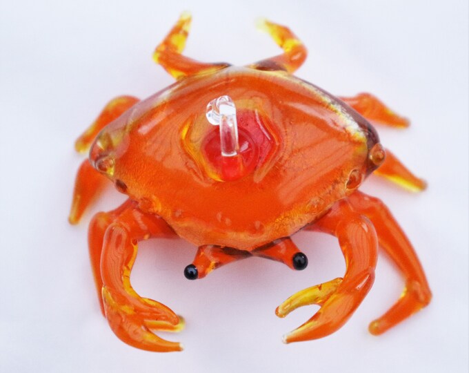 Dungeness Crab Glass Ornament Crabby Crab Birthday Gift Mother's Day ...