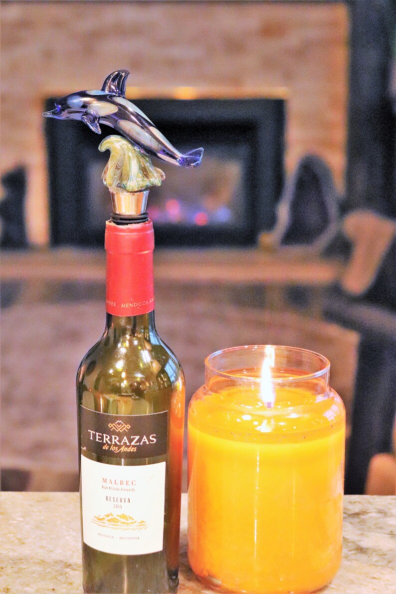 Dolphin Custom Wine Topper for Wine Aficionado Birthdays - Etsy