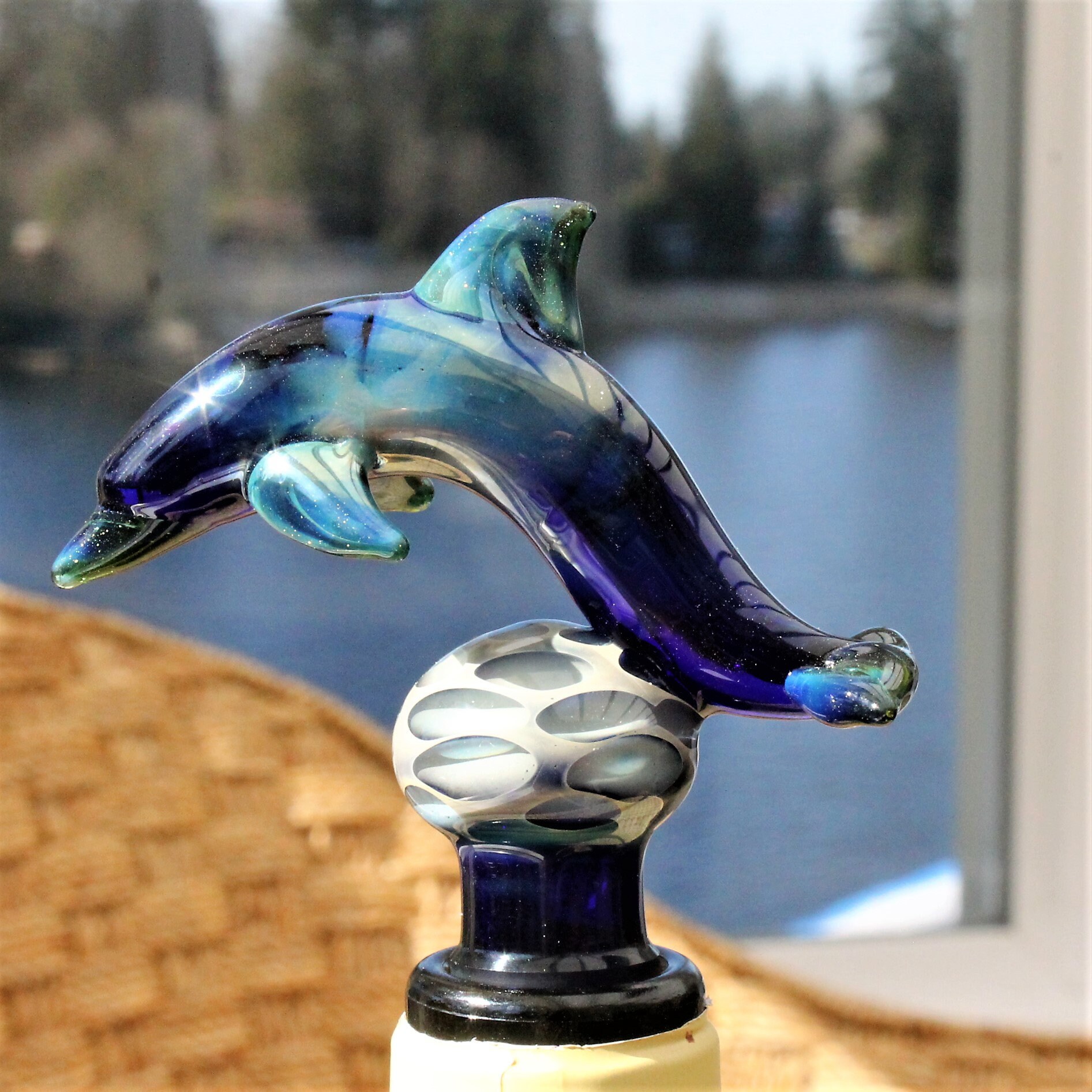 Dolphin Custom Wine Topper for Wine Aficionado Birthdays | Etsy