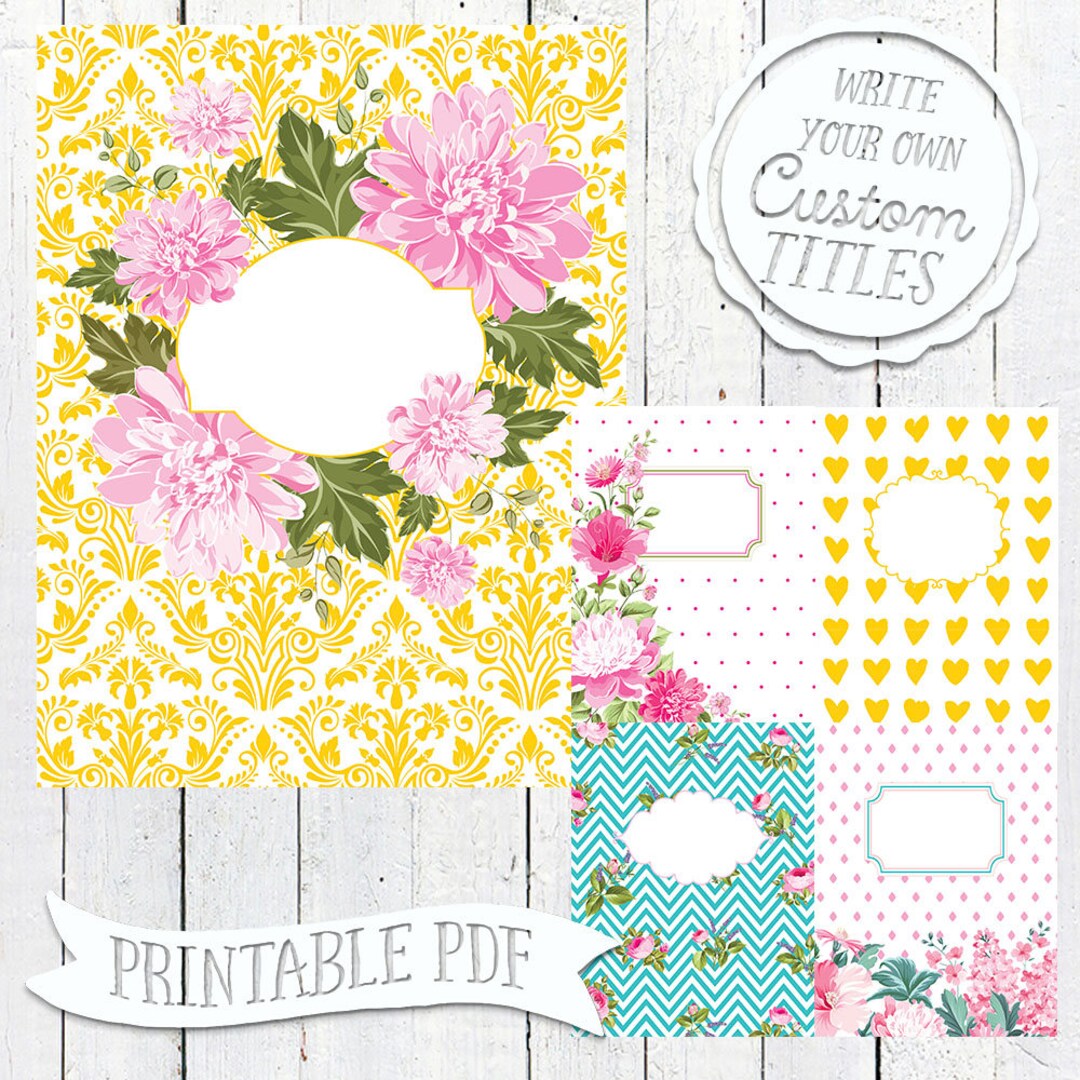 Vintage Candy Chic - Printable Binder Cover & Insert - 8.5x11 - Set of ...