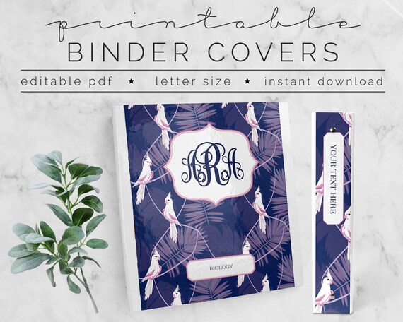 Preppy Purple Binder Covers