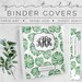 Printable Binder Covers Monogram Floral 8.5x11 Editable Text PDF ...