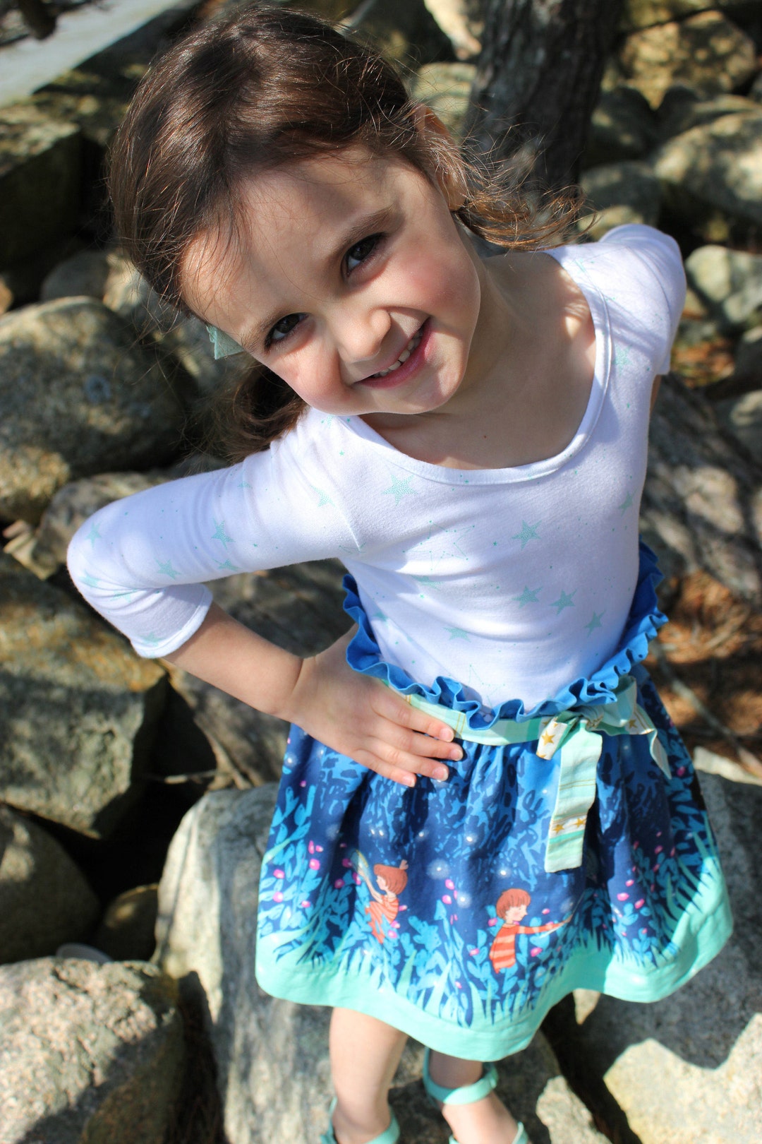 Paper Bag Dress, Wee Wander, Sarah Jane Fabric, Little Girls Dress ...