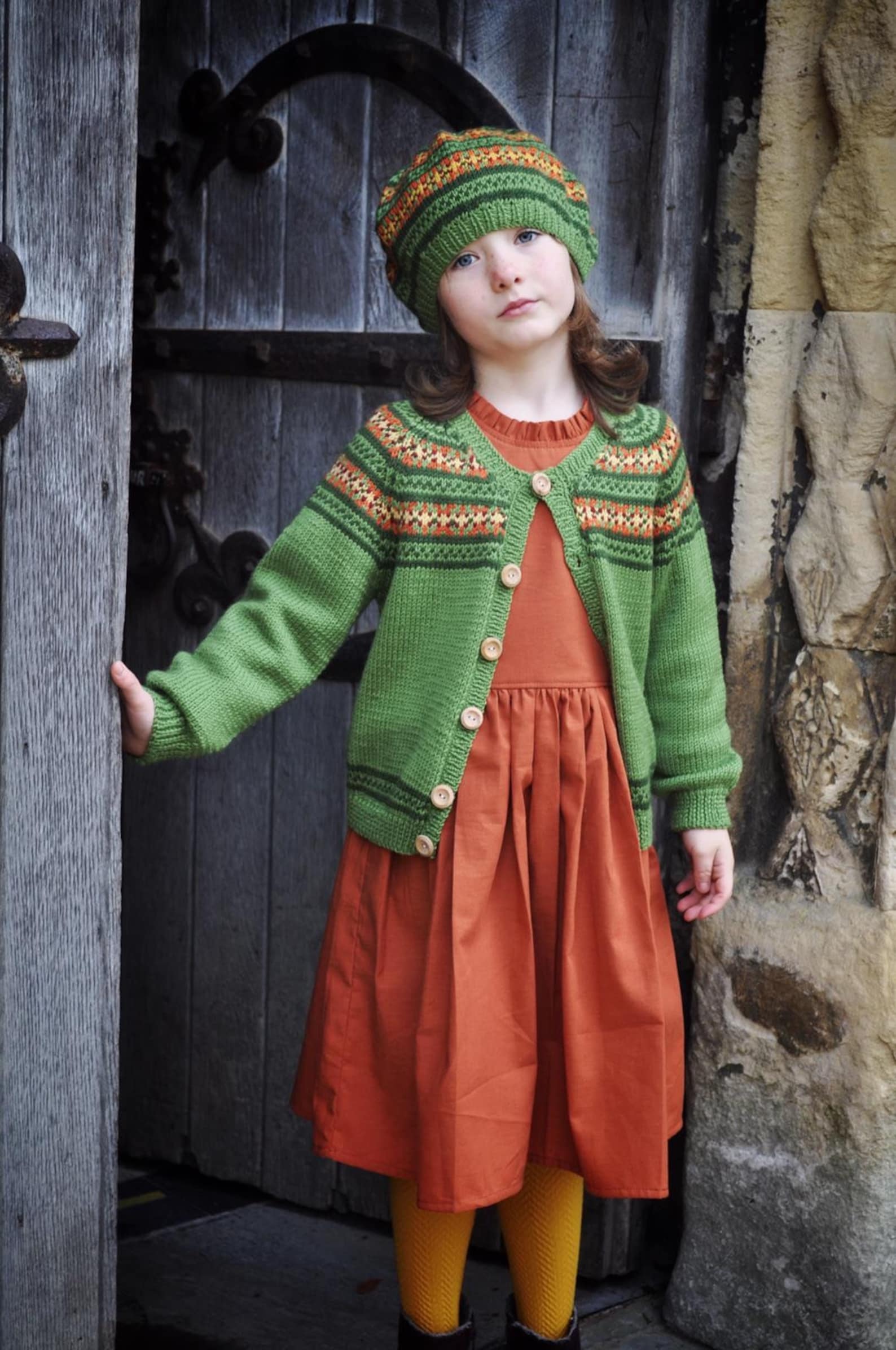 Knitting Pattern Girls and Boys Unisex Fair Isle Cardigan - Etsy