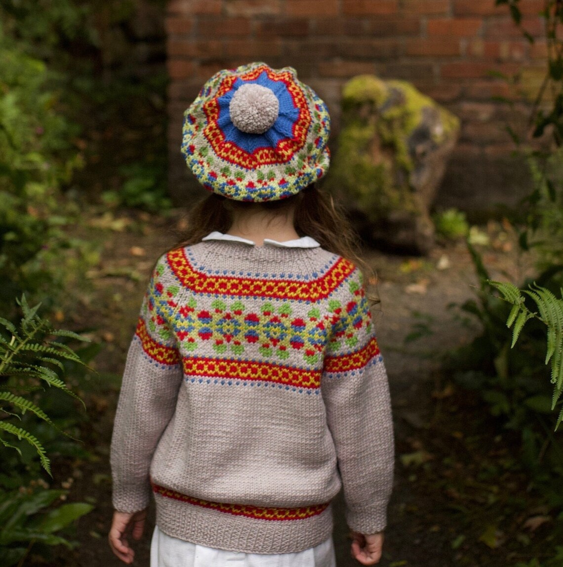 Girls Fair Isle CARDIGAN - Hand Knitted Traditional Vintage Style ...
