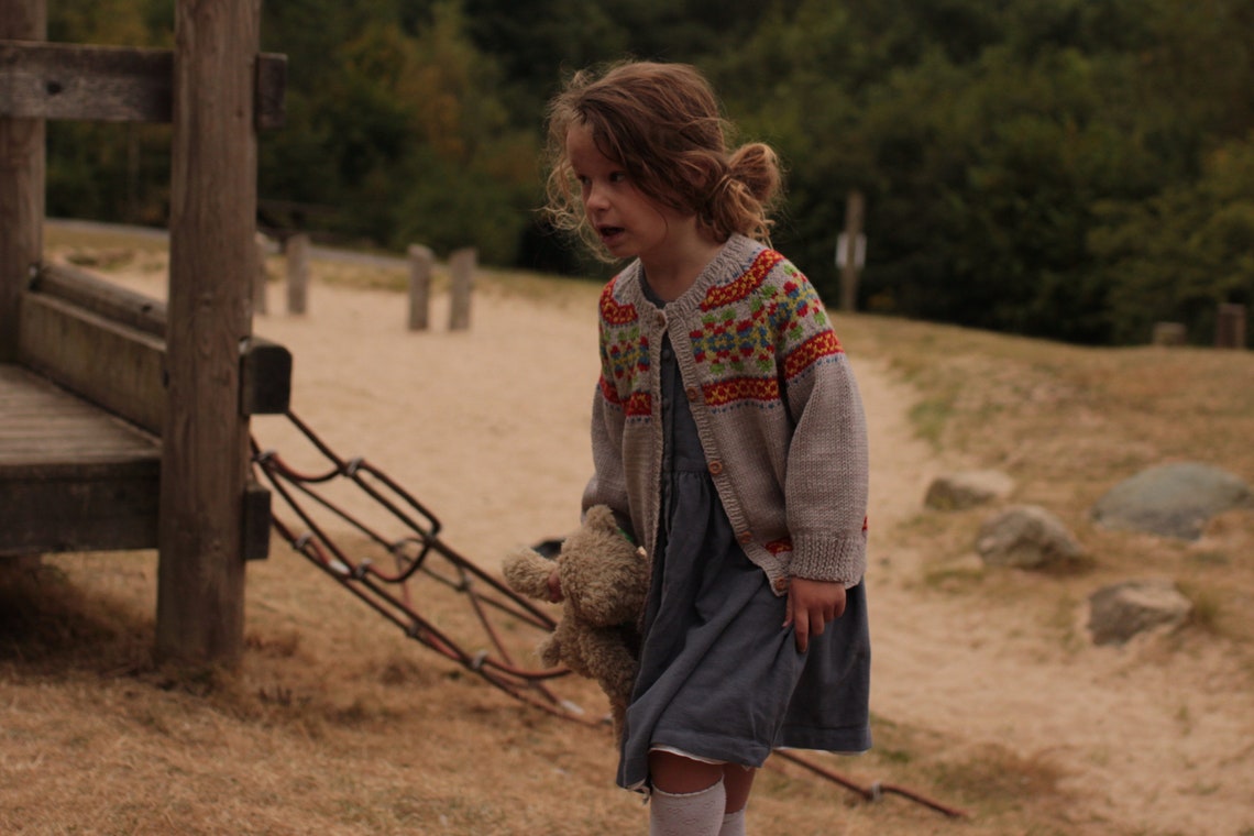 Girls Fair Isle CARDIGAN - Hand Knitted Traditional Vintage Style ...
