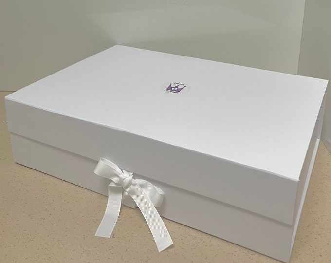 Luxury Keepsake Gift Box - 2 Sizes Small or Large White Box - Perfect ...