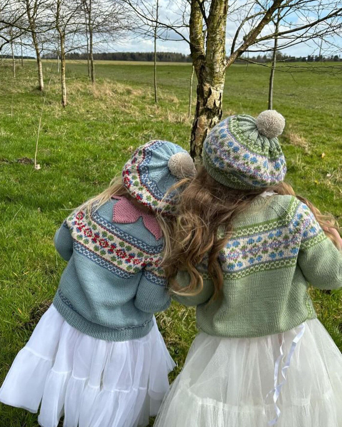 Traditional Fair Isle Girls CARDIGAN - Hand Knitted - Available in Blue ...