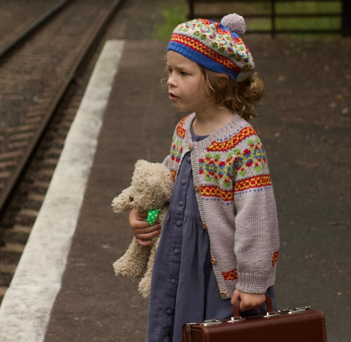 Girls Fair Isle CARDIGAN - Hand Knitted Traditional Vintage Style ...