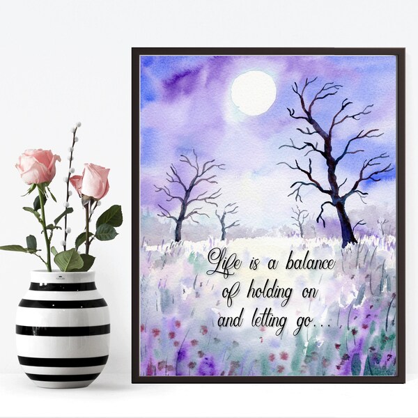 Life is a Balance of Holding on and Letting Go - Etsy