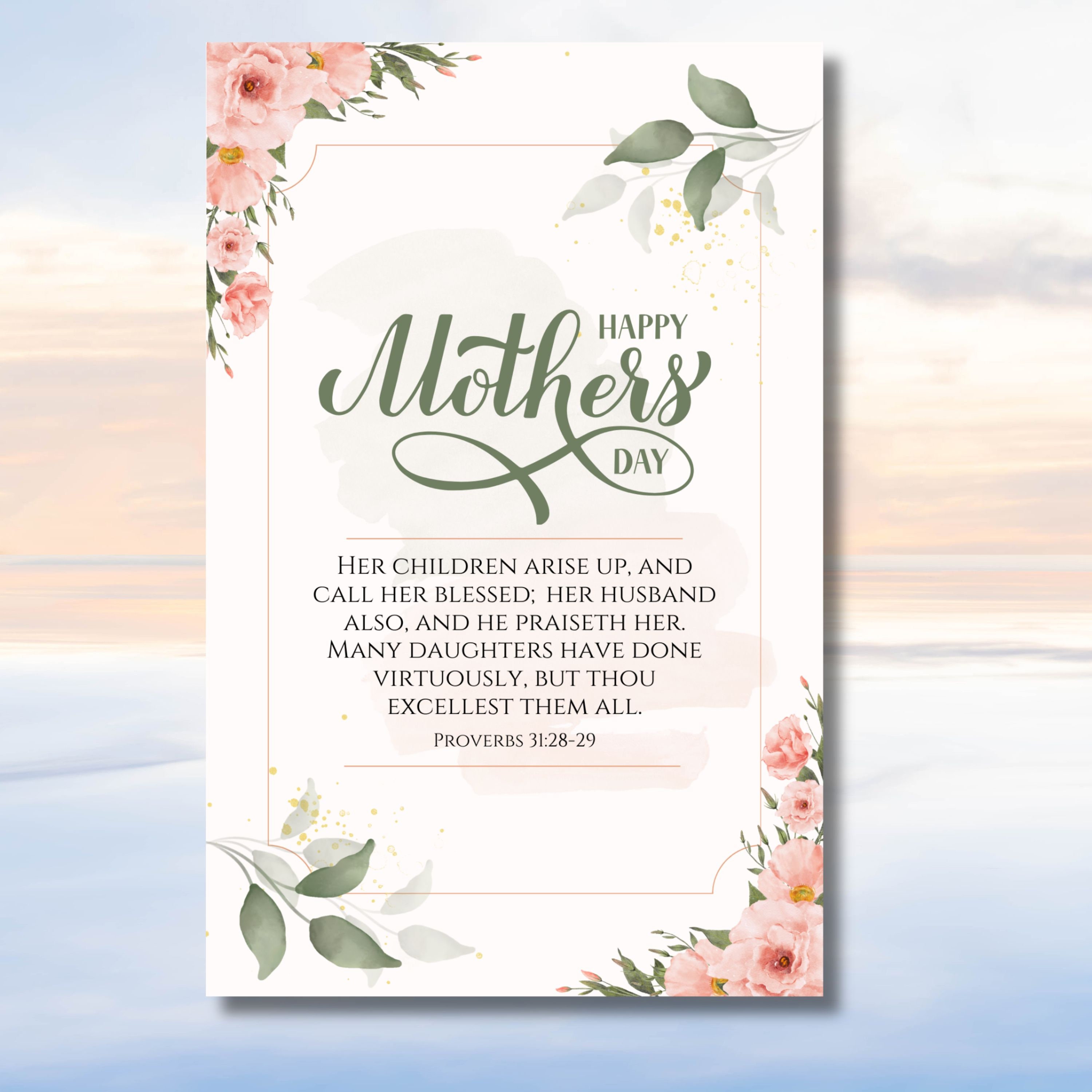 Mothers Day Church Bulletin Cover and Template Features Proverbs 31:28 ... Mothers Day Church Bulletin Cover and Template Features Proverbs 31:28 ...