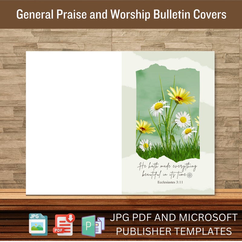 Church Bulletin Covers Spring - Etsy