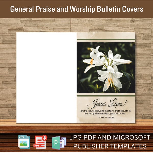 Easter Church Bulletin Cover - Etsy