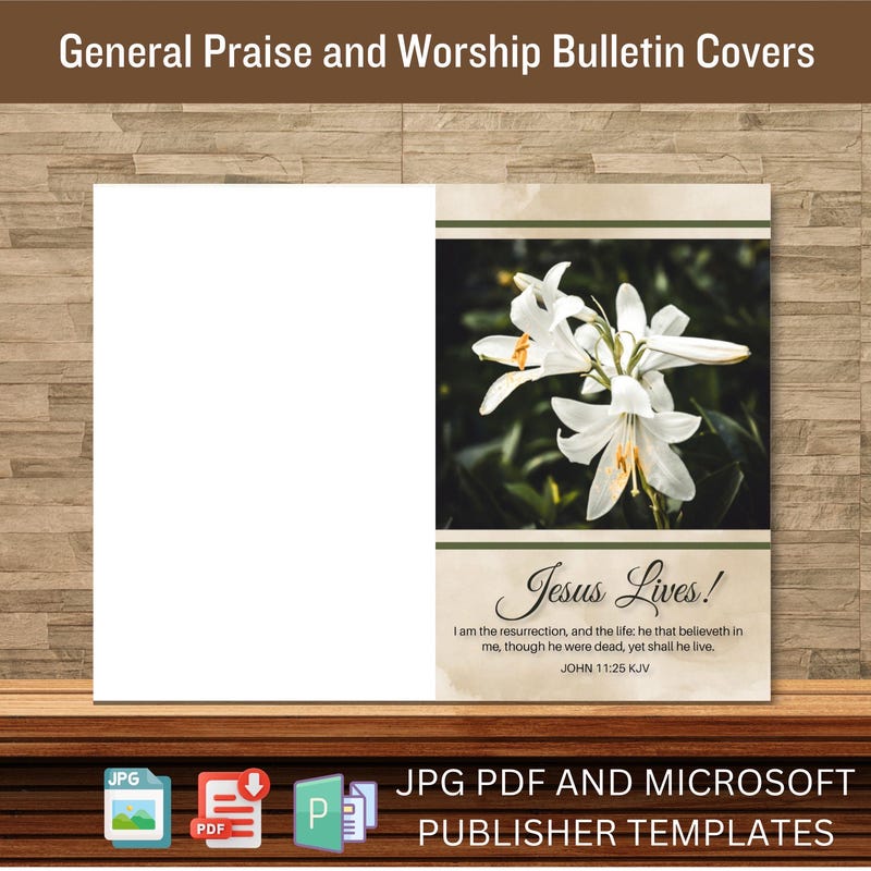 Easter Church Bulletin Cover - Etsy