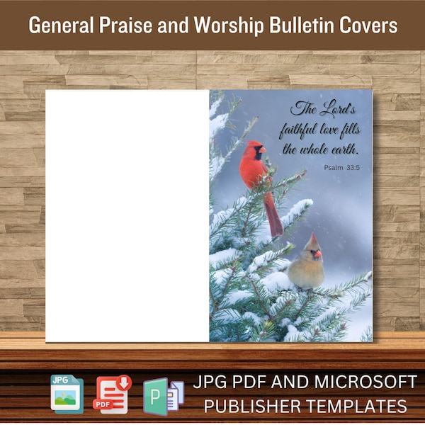 Church Bulletin Winter - Etsy