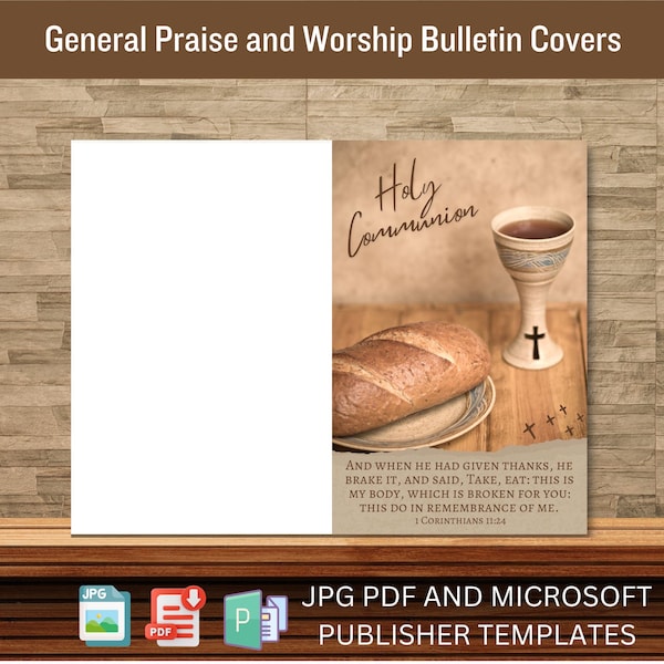 Communion Bulletin Cover - Etsy
