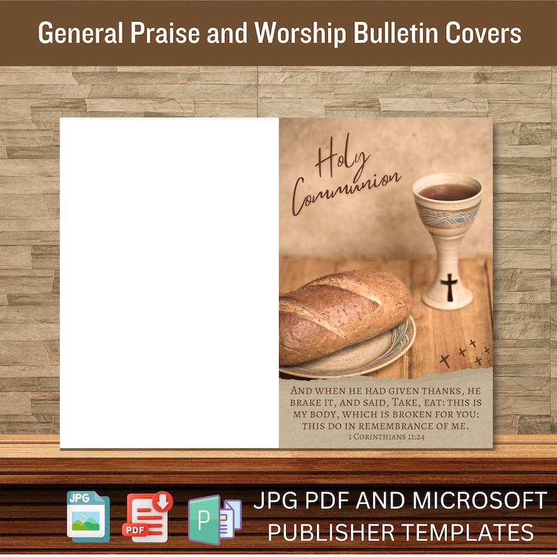 Church Communion Bulletin Cover - Etsy