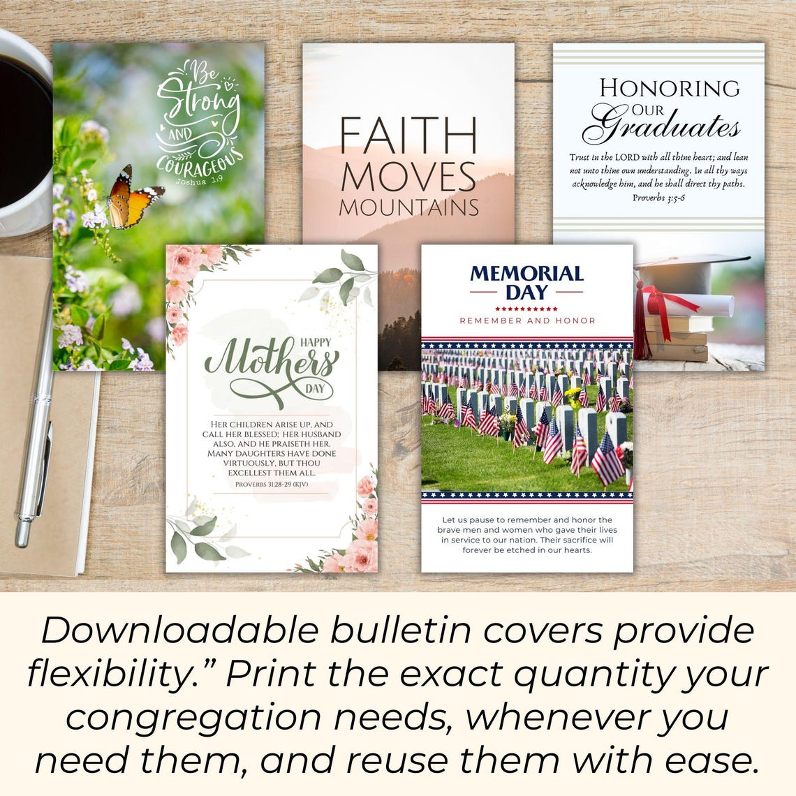 May Church Bulletin Cover Art Bundle, Two General Spring Designs ...