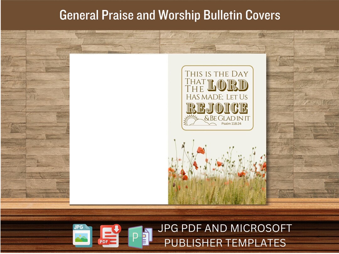 This is the Day the Lord Has Made Church Bulletin Cover & Template for ...