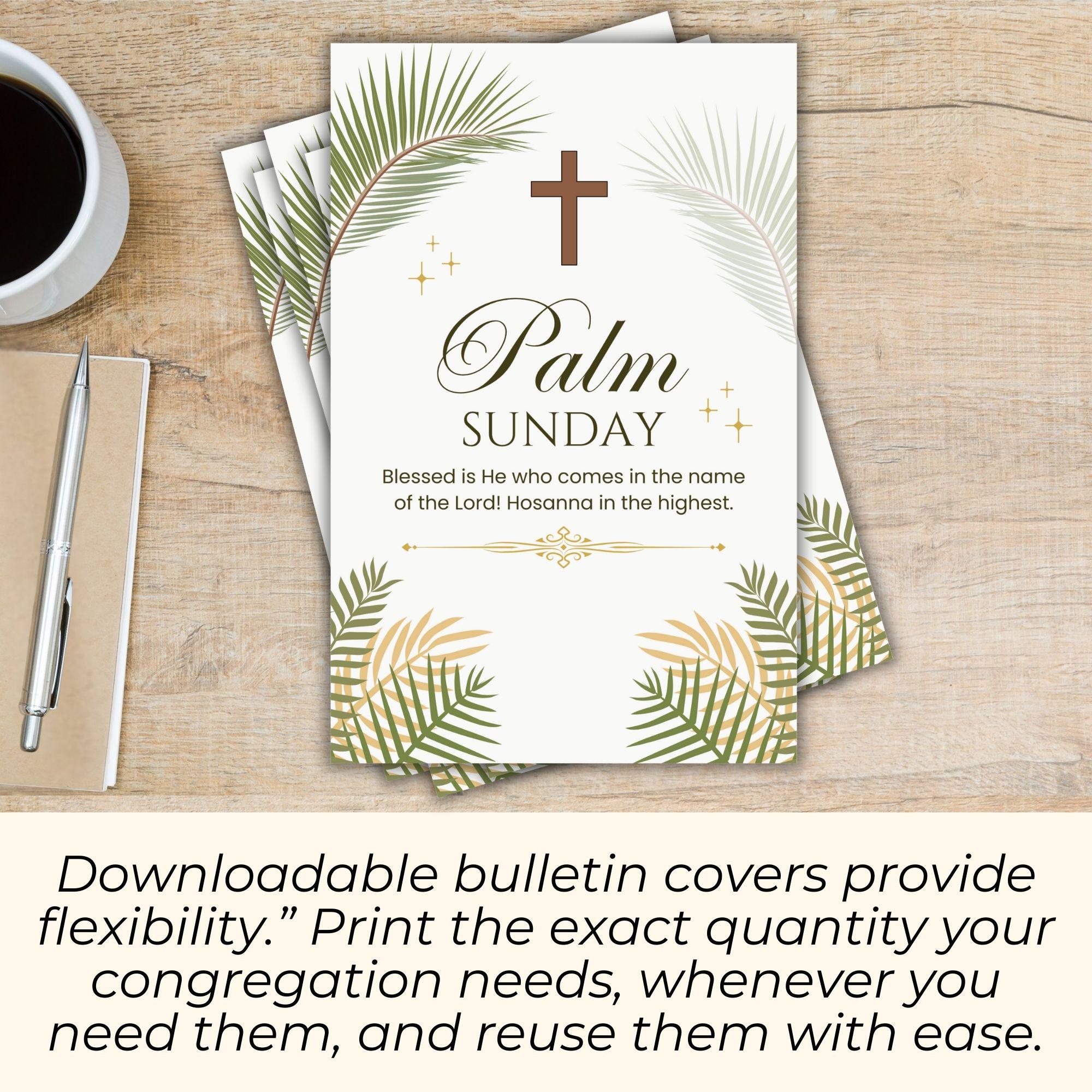 Palm Sunday Church Bulletin Art Cover, Holy Days Easter Services ...