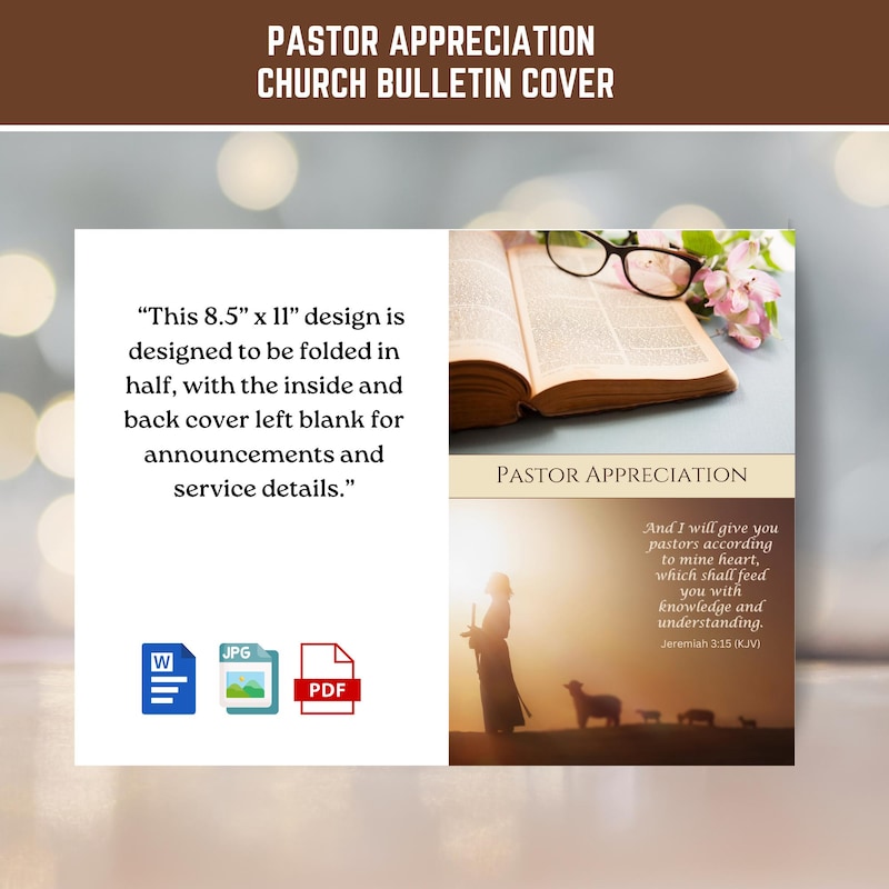 Pastor Appreciation Bulletin Covers - Etsy
