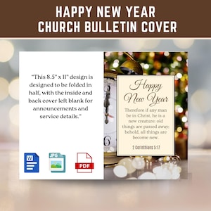 New Years Church Bulletin Covers - Etsy