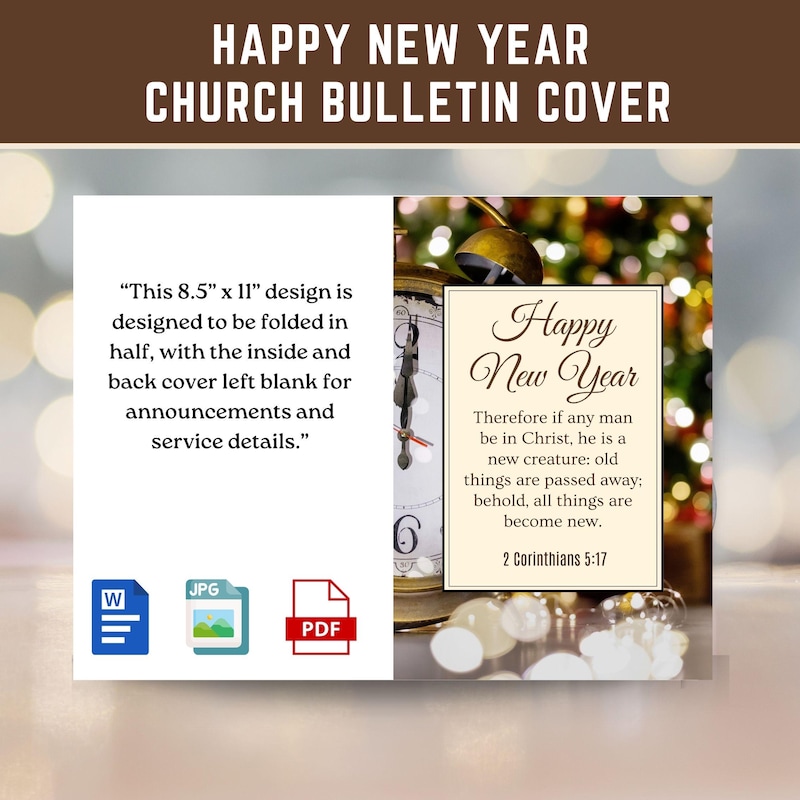 Happy New Years Bulletin - Etsy