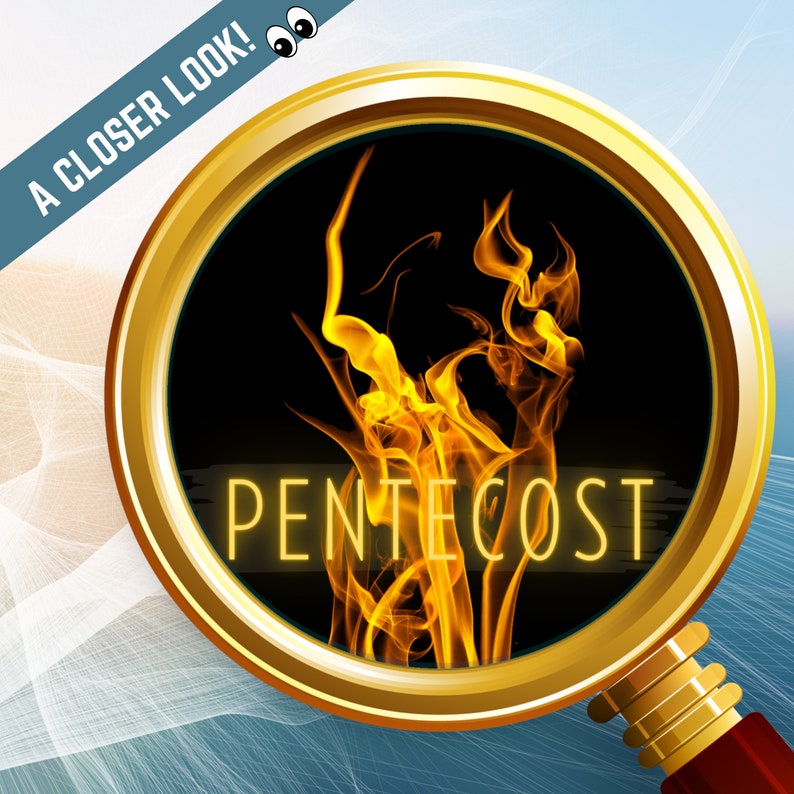 Pentecost Sunday Church Bulletin Art Cover Acts 2:2-3, A Sound Came ...