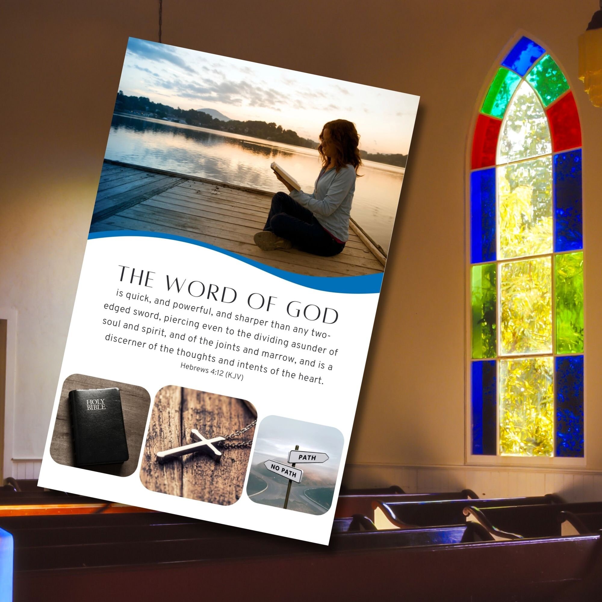 General Praise and Worship Printable Church Bulletin Cover the Word of ...