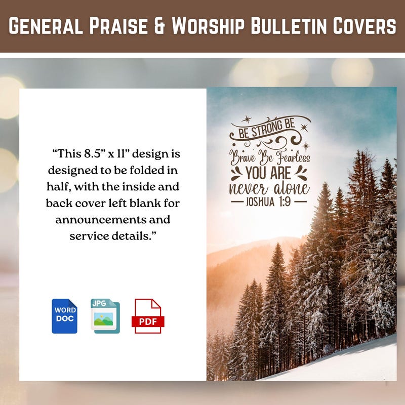 Church Bulletin Cover January - Etsy