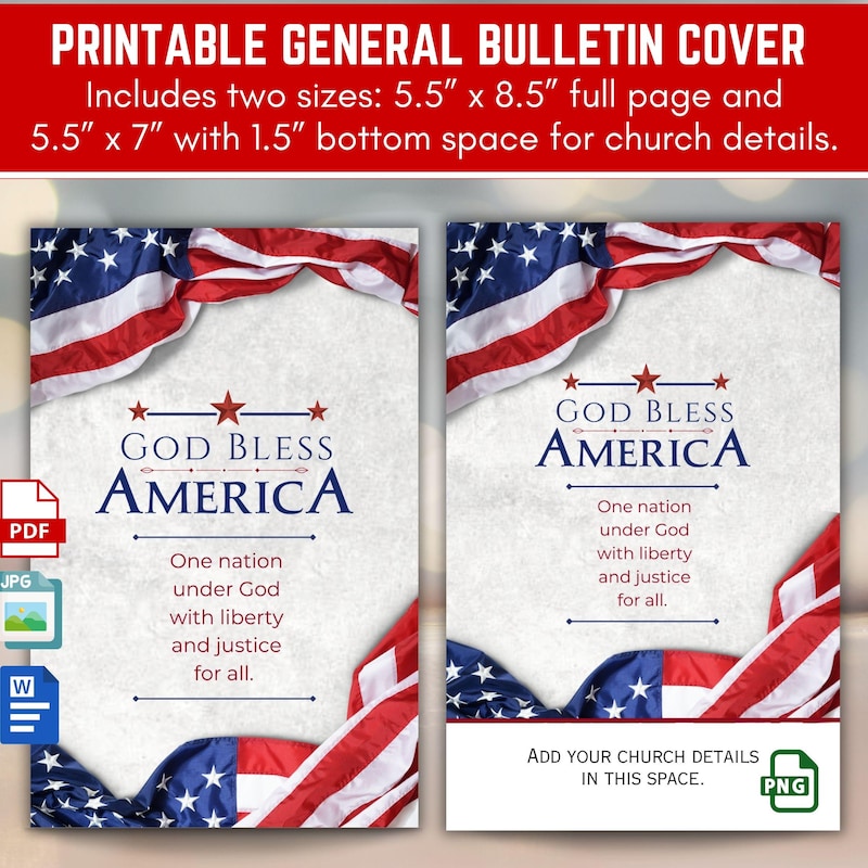 Church Bulletin Covers for July - Etsy