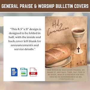 Church Communion Bulletin Cover - Etsy