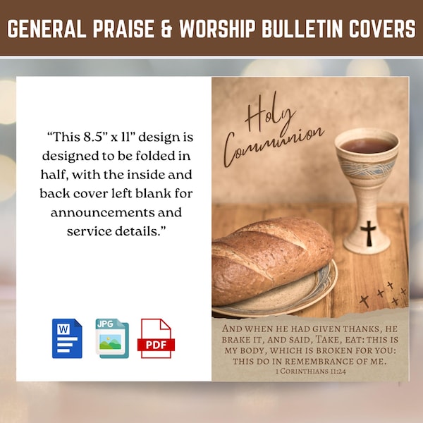 Communion Bulletin Covers - Etsy