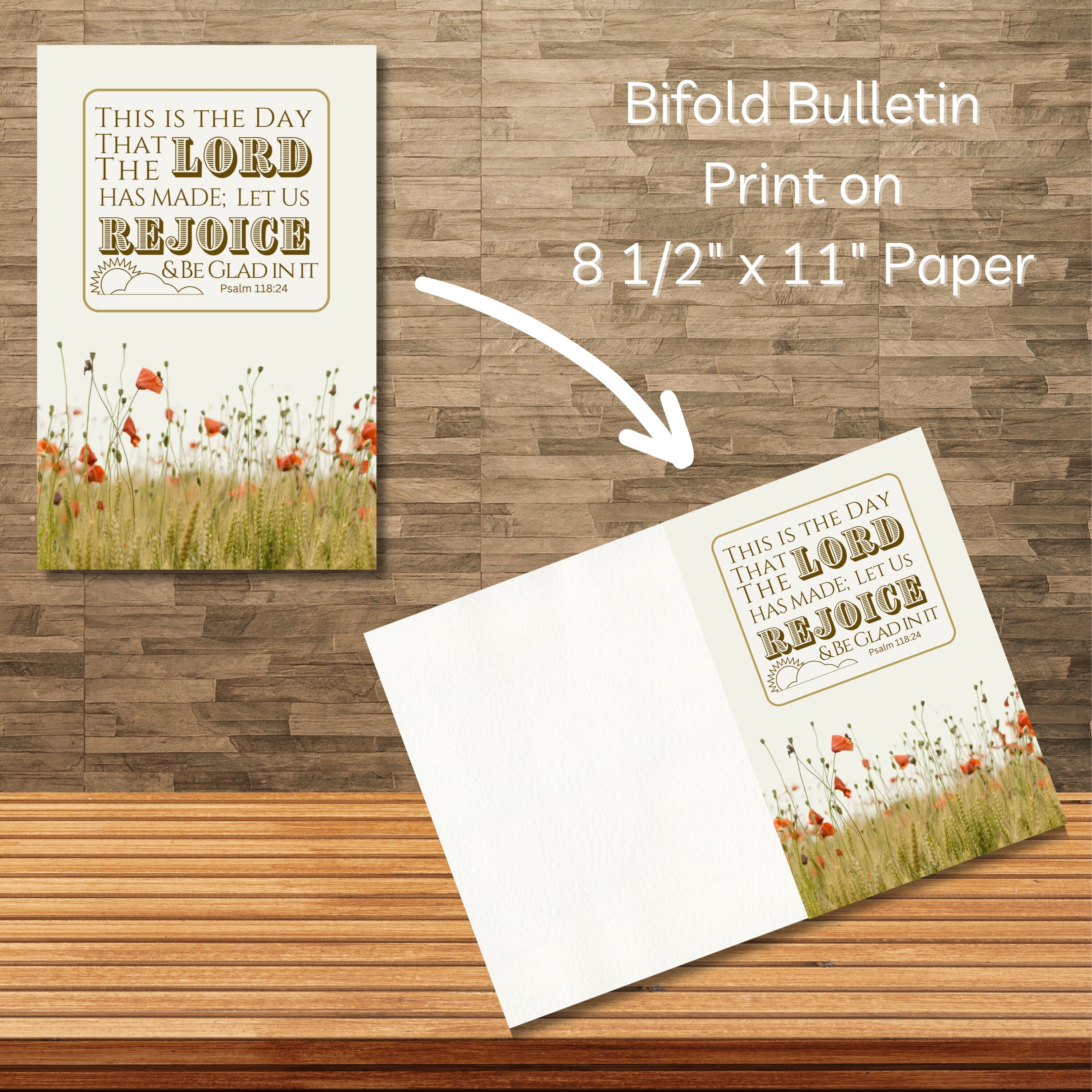 This is the Day the Lord Has Made Church Bulletin Cover & Template for ...