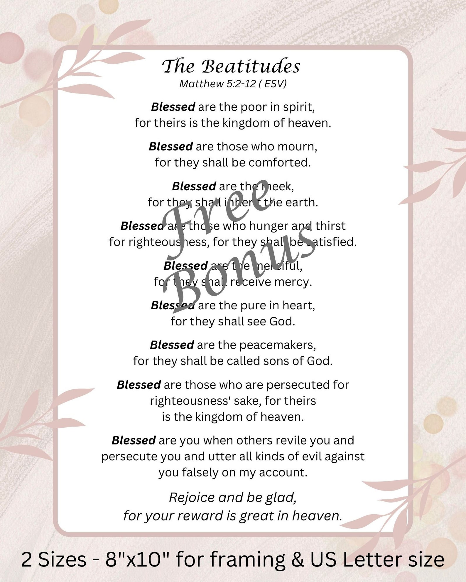 Church Bulletin Cover for Worship Services or Homecoming, Bible Verse ...