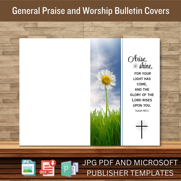 Spring Church Bulletin Cover - Etsy