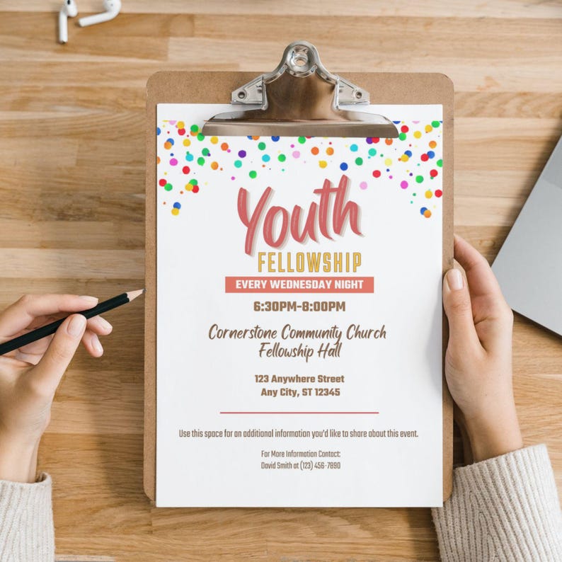 Weekly Youth Fellowship Bundle Printable Promotion Templates, Flyer ...
