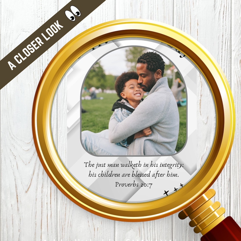 Fathers Day Church Bulletin Program Cover, Proverbs 20-7, Theme: the ...