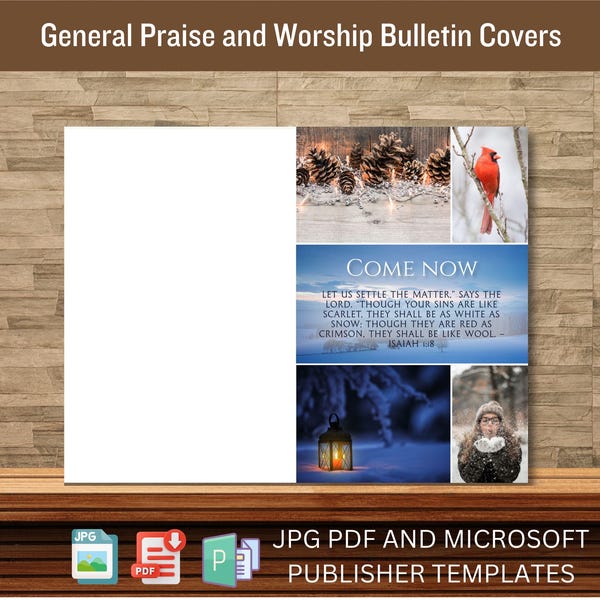 Winter Church Bulletin Covers - Etsy