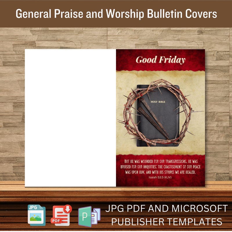 Easter Church Bulletin Cover - Etsy