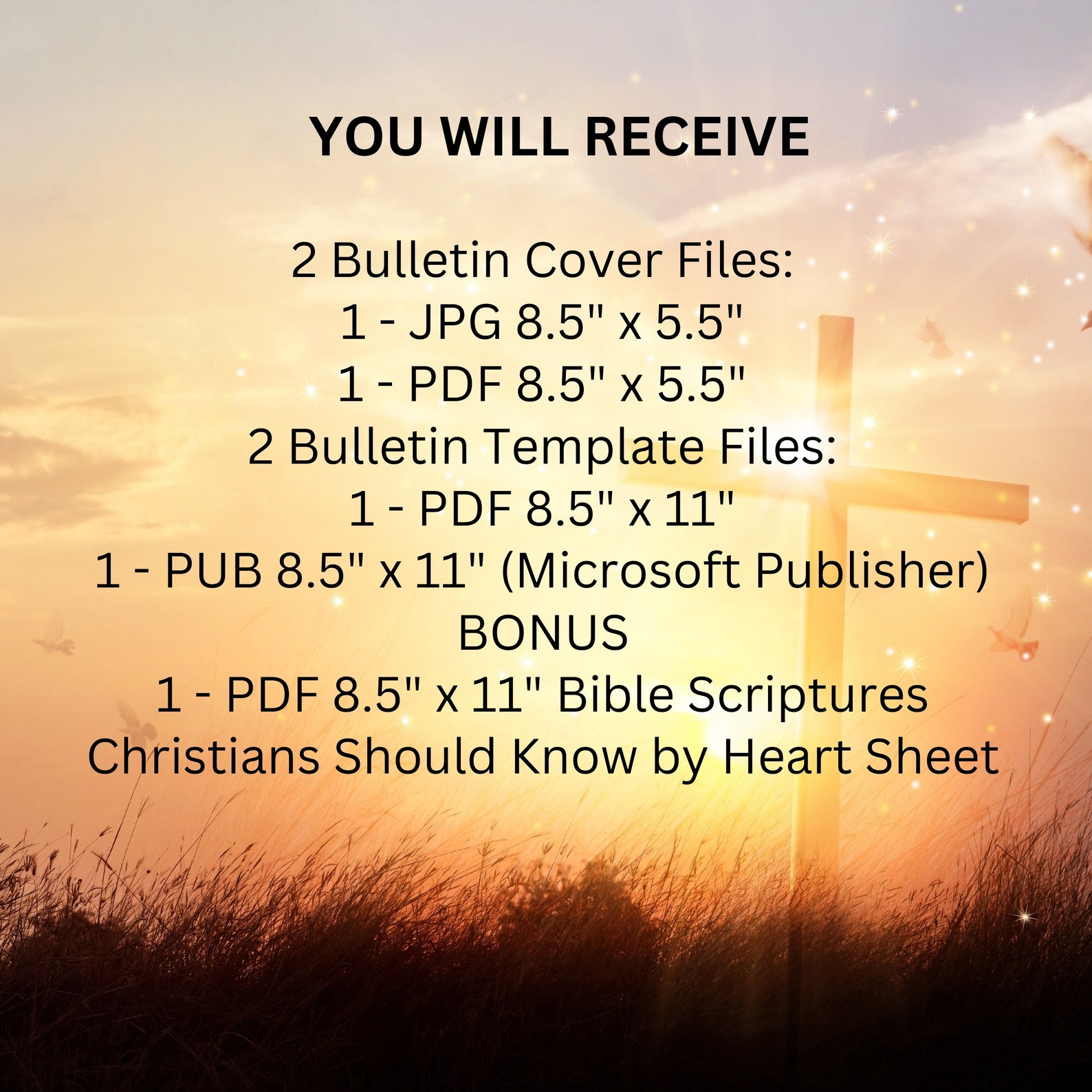 Church Bulletin Cover and Template General Praise and Worship Service ...