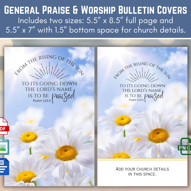 Summer Church Bulletin Cover - Etsy