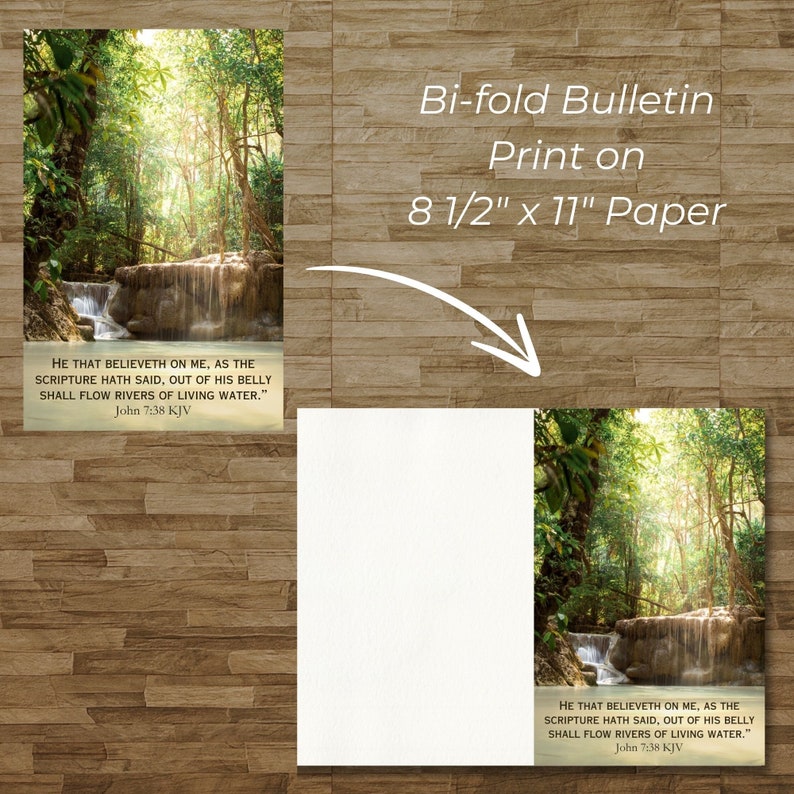 Printable Praise and Worship Church Bulletin Cover Art, Bible Verse ...