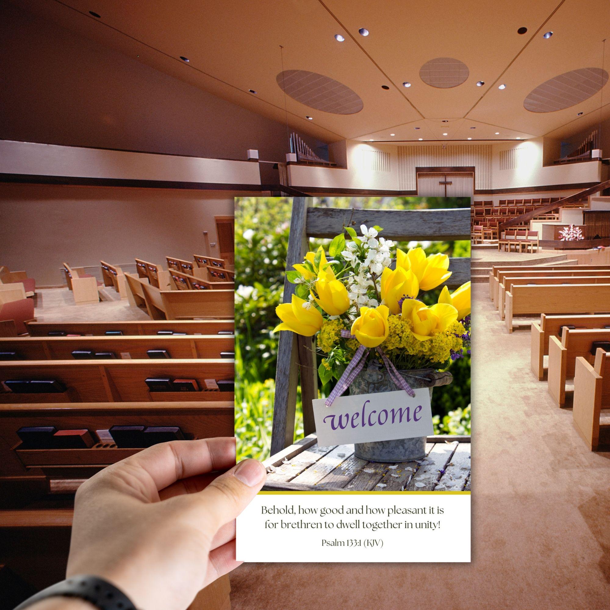 Printable Welcome or Homecoming Sunday Church Bulletin Cover & Bible ...
