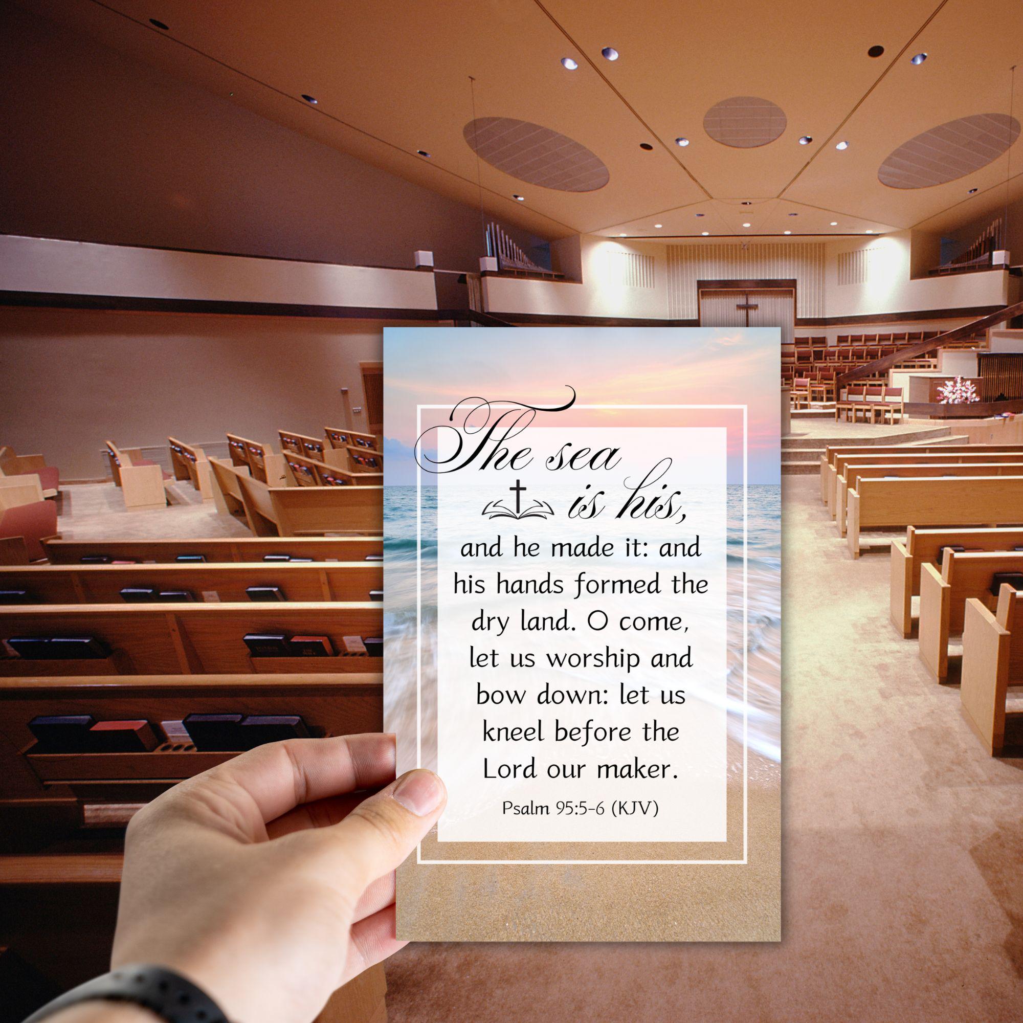 General Praise & Worship Church Bulletin Art Cover, Bible Verse Psalm ...