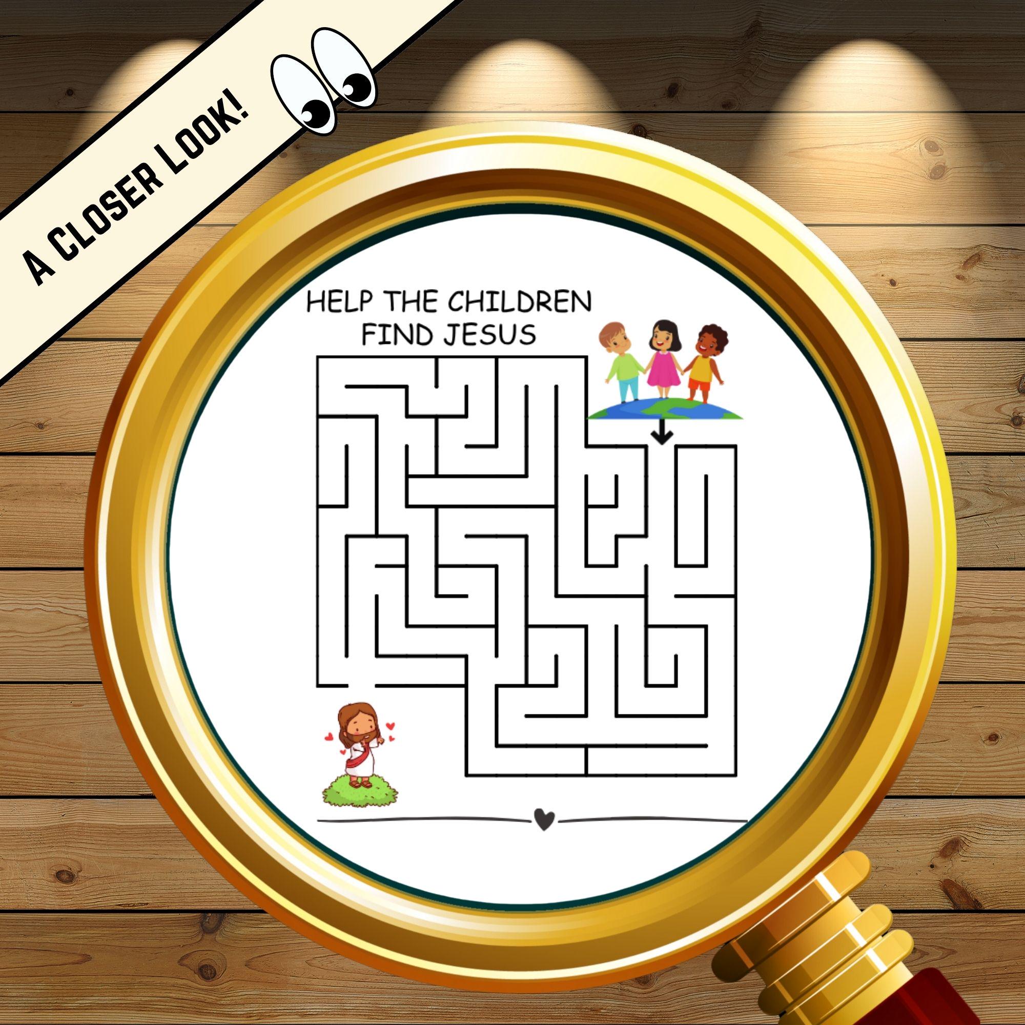 Jesus Loves the Children Bible Activity Sheet Page, Sunday School Home ...