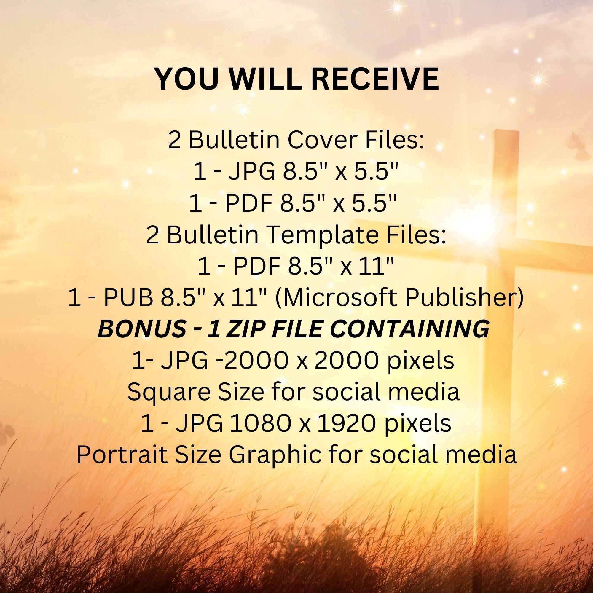 Printable Homecoming Sunday Church Bulletin Cover, Honoring Past ...