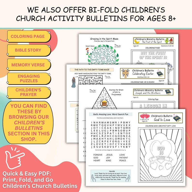 Thanksgiving Bible Activity Page for Kids Children Church Printable ...